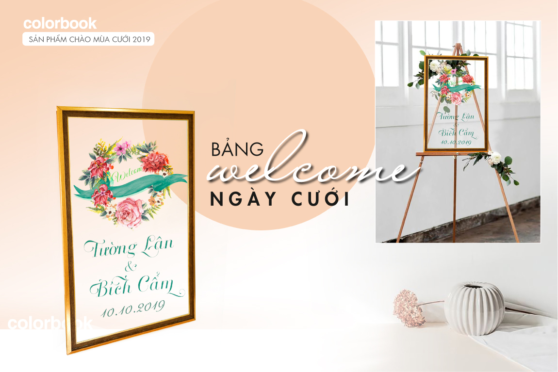 Bảng Welcome ngày Cưới